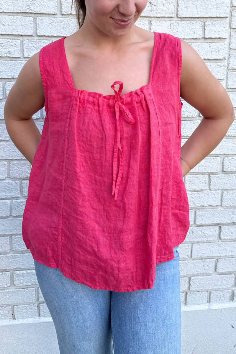 Studio Opal Linen Bow Top – Studio Opal Boutique